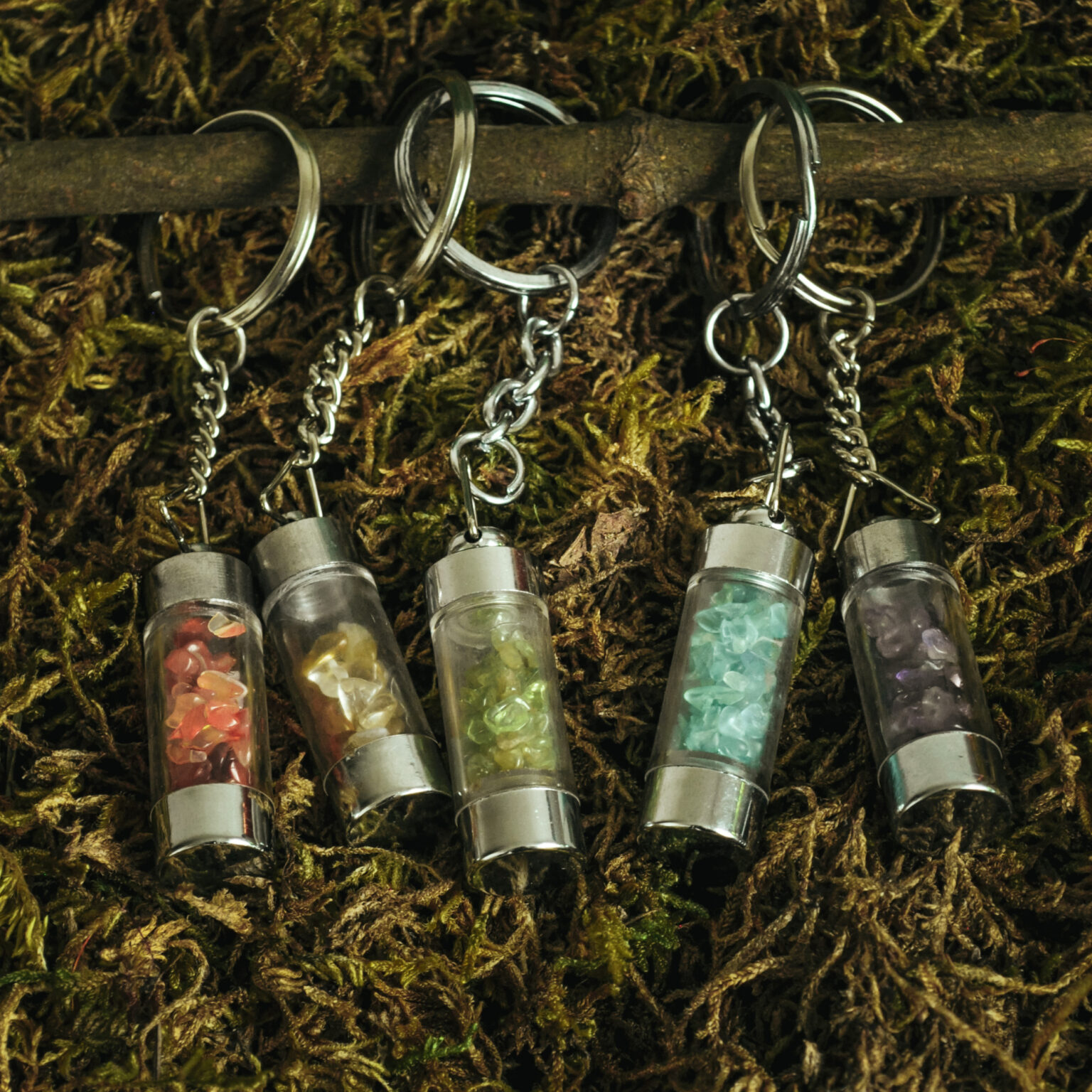 Raktų pakabukas "Buteliukas" su kristalais - Mažoji Indija