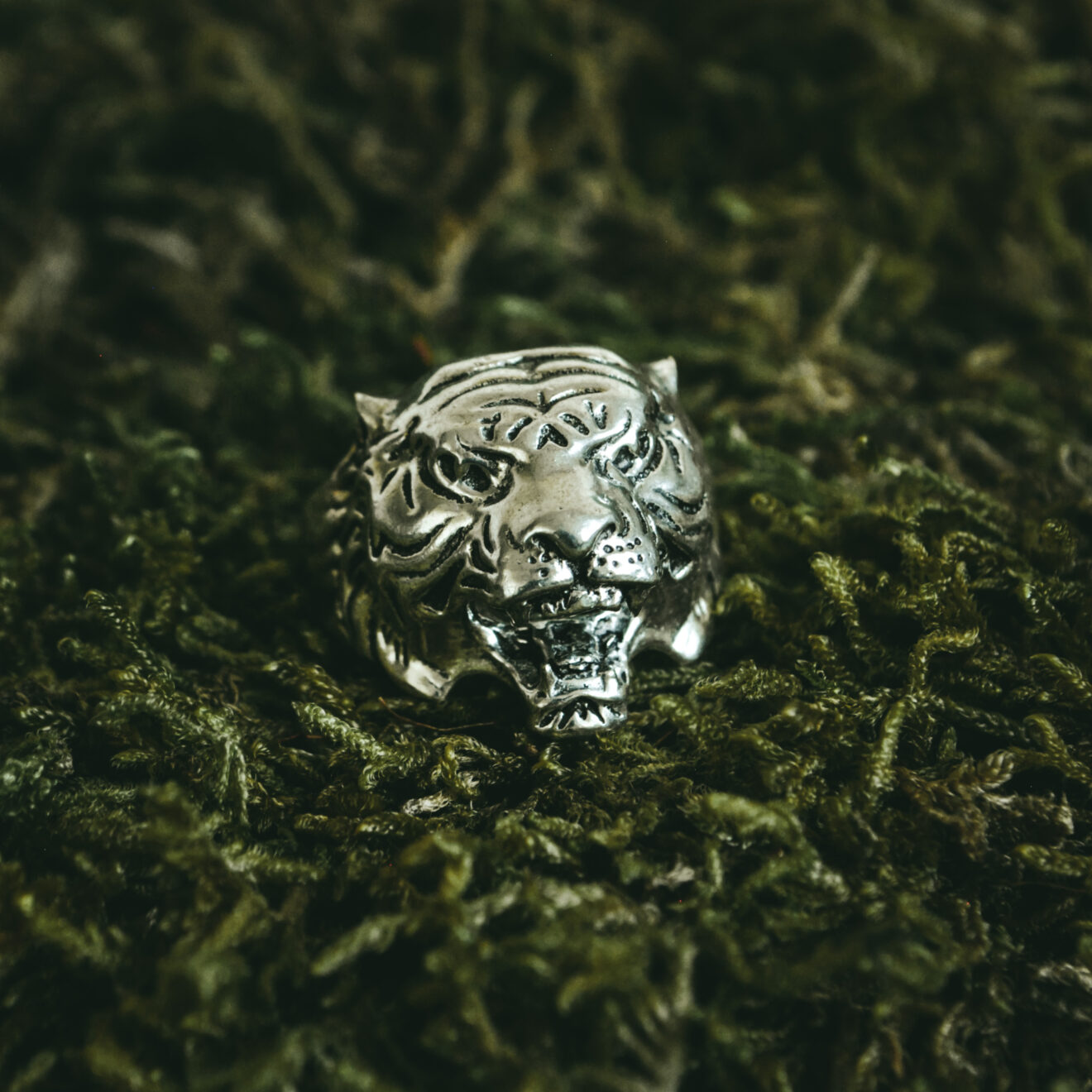 Žalvarinis žiedas "Tigras" - Mažoji Indija