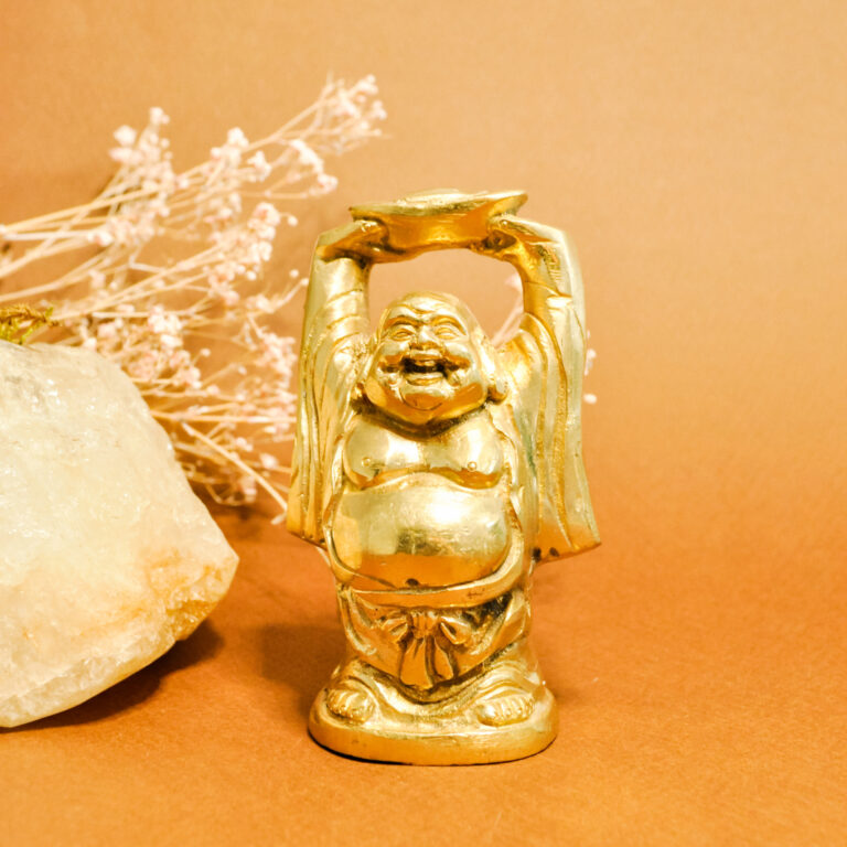 Žalvarinė statula "Laimingas Buda" - Mažoji Indija