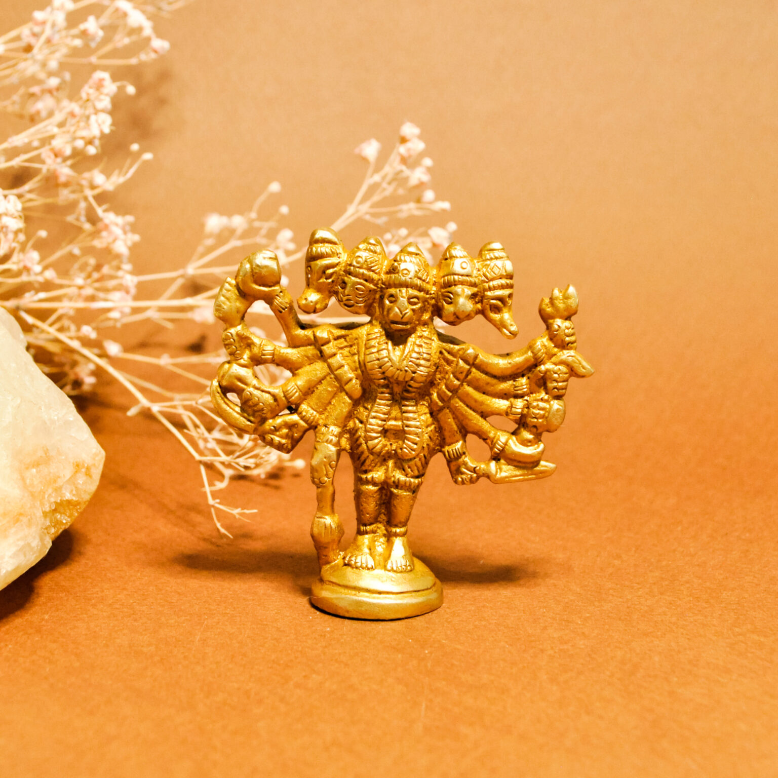 Žalvarinė statula "Panchamukhi Hanuman" - Mažoji Indija